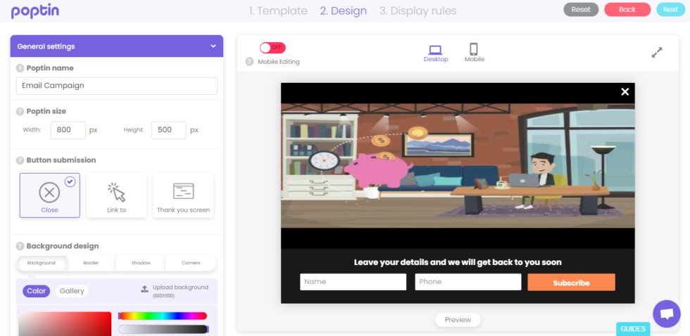 Create Survey Pop Ups - Poptin