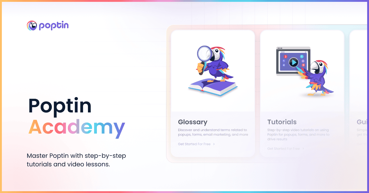 Poptin Academy - Learn about popups and email marketing automation
